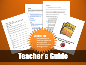 Social Justice Writing Project - reThink ELA