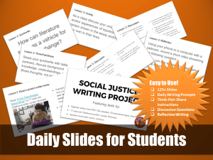 Social Justice Writing Project - reThink ELA