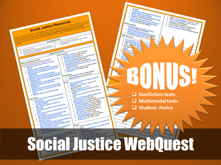 Social Justice Writing Project - reThink ELA