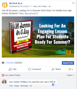 All Summer in a Day Lesson Plan by reThink ELA